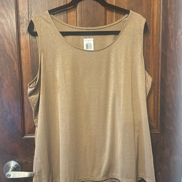 Charter Club | Tops | Charter Club Metallic Gold Tank Top | Poshmark